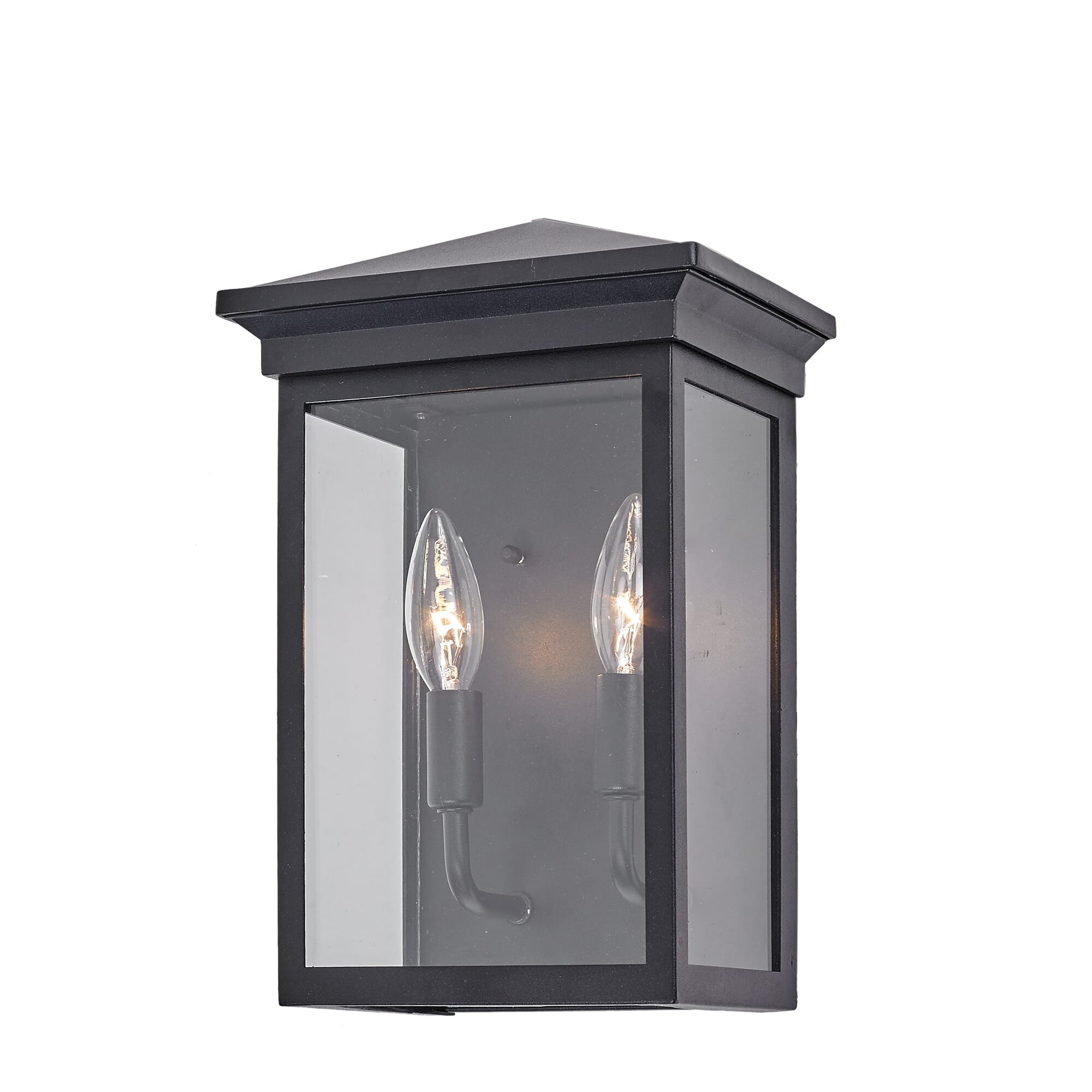 Artcraft Gable 2-Light Outdoor Wall Light in Black - LightsOnline.com