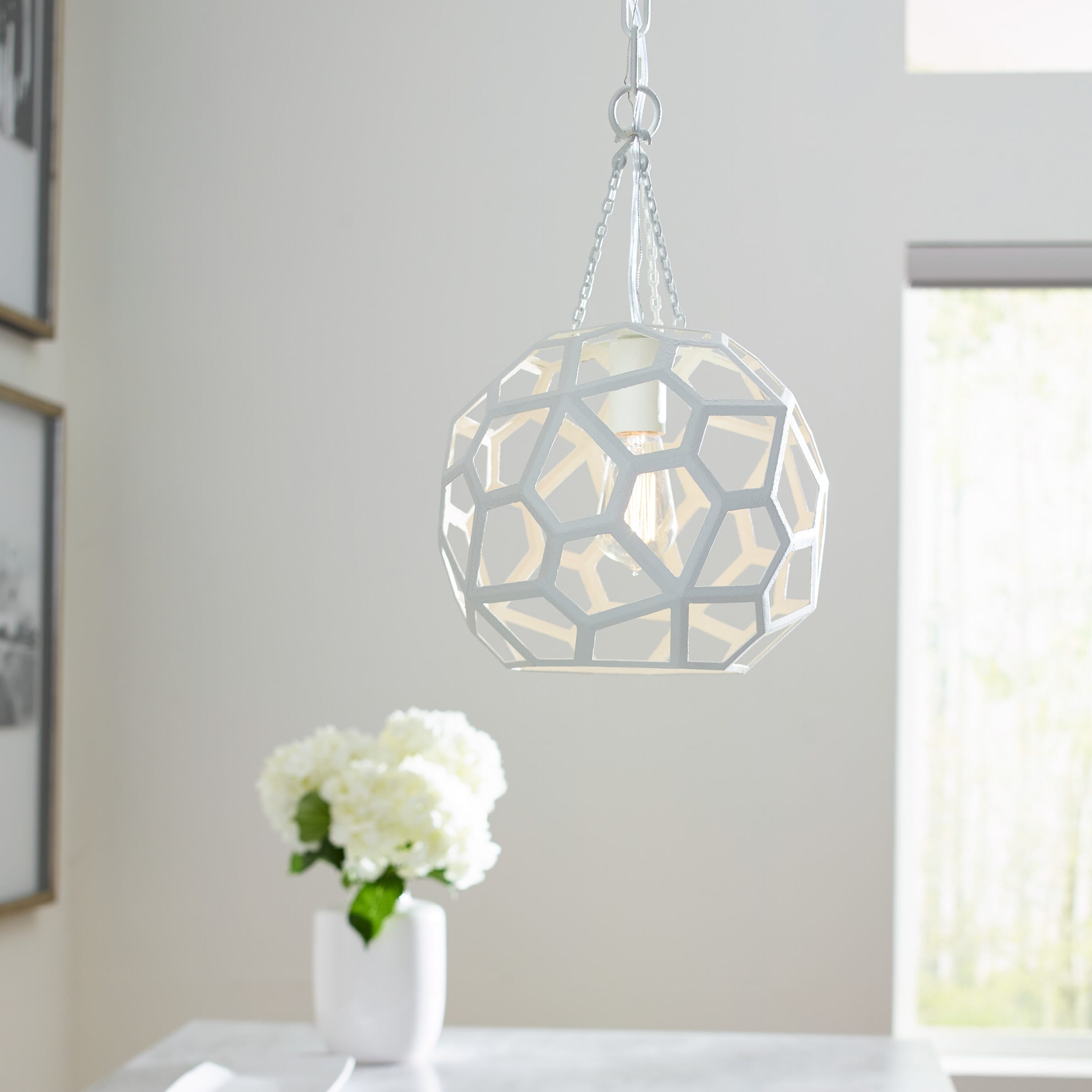 Visual Comfort Studio Feccetta Pendant Light in Paper Mache White by ...