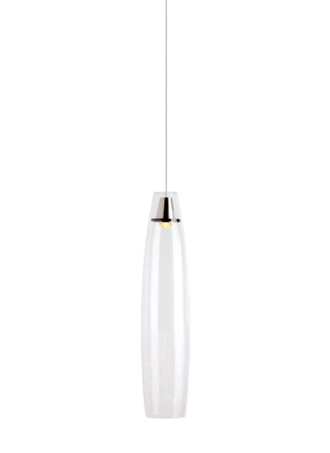Satin Nickel LED Pendant from the Coda Collection - LightsOnline.com