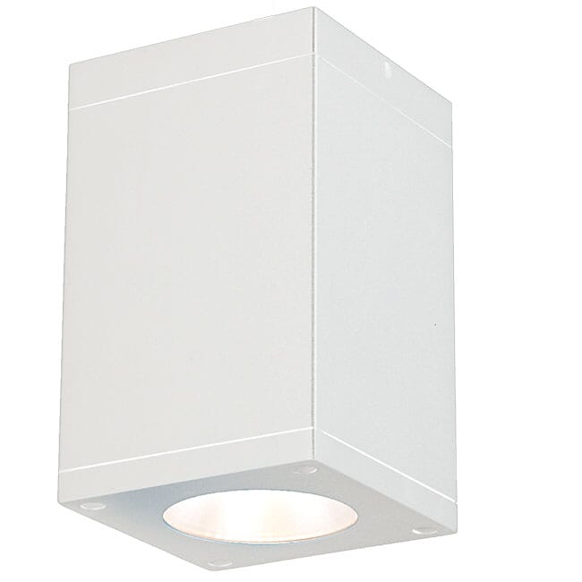 Cube Arch 1-Light LED Flush Mount Ceiling Light in White