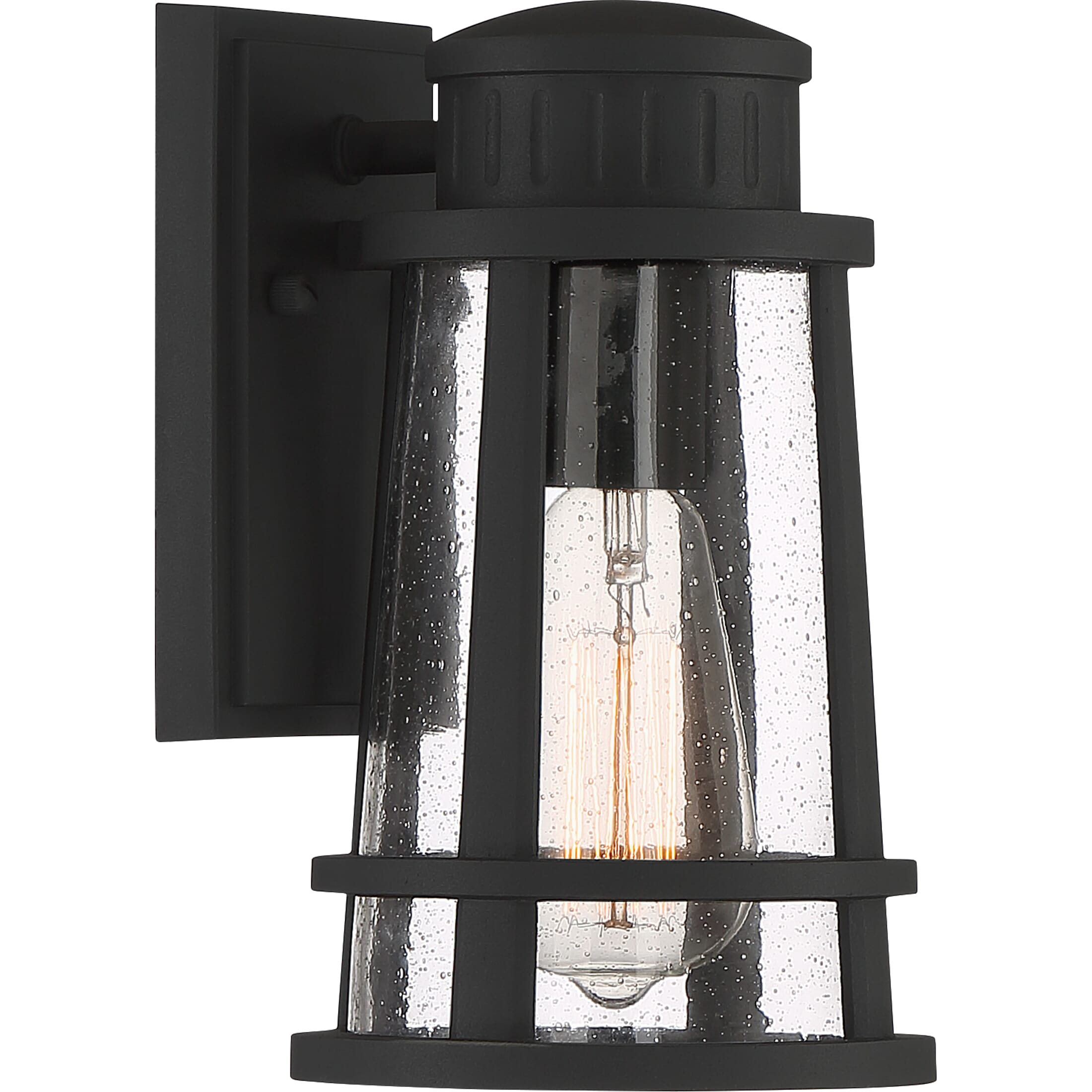 Dunham 1-Light Outdoor Lantern in Earth Black - LightsOnline.com