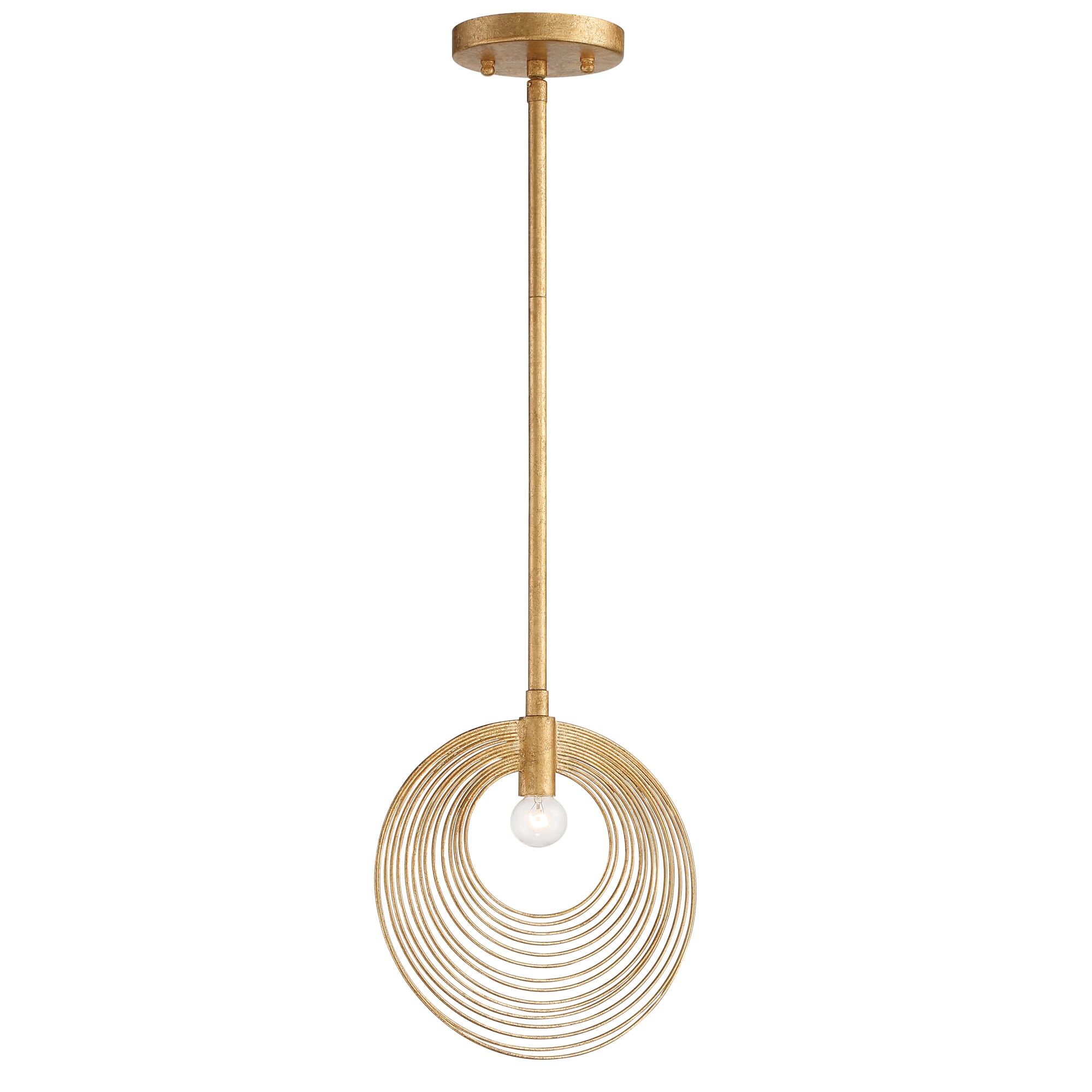 Crystorama Doral Pendant Light in Renaissance Gold - LightsOnline.com