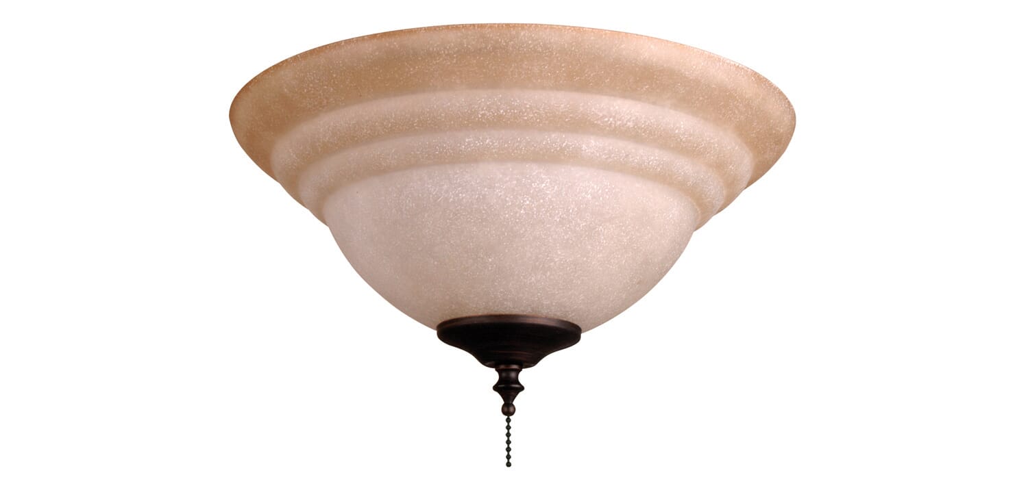 Craftmade Bowl Light Kit with Finials in Tea Stain Glass - LightsOnline.com