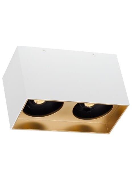 Exo 2-Light 3000K LED 5" Ceiling Light in Gold Haze and Matte White ...