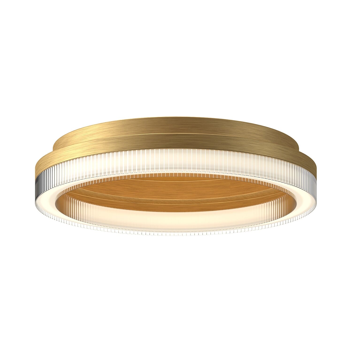 Brushed Gold LED Flush Mount from the Calix Collection - LightsOnline.com