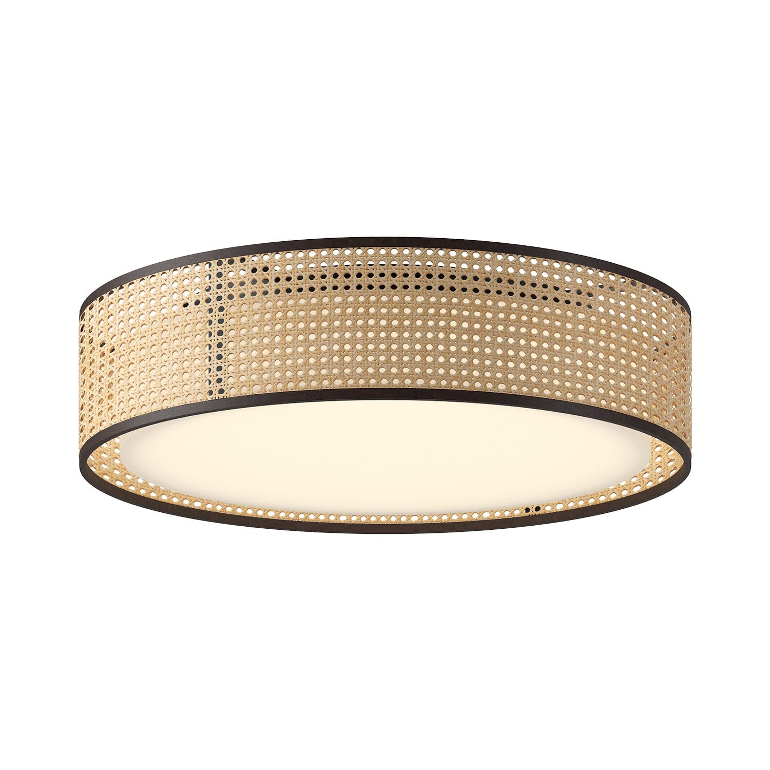 Rattan LED Flush Mount from the Lyla Collection - LightsOnline.com