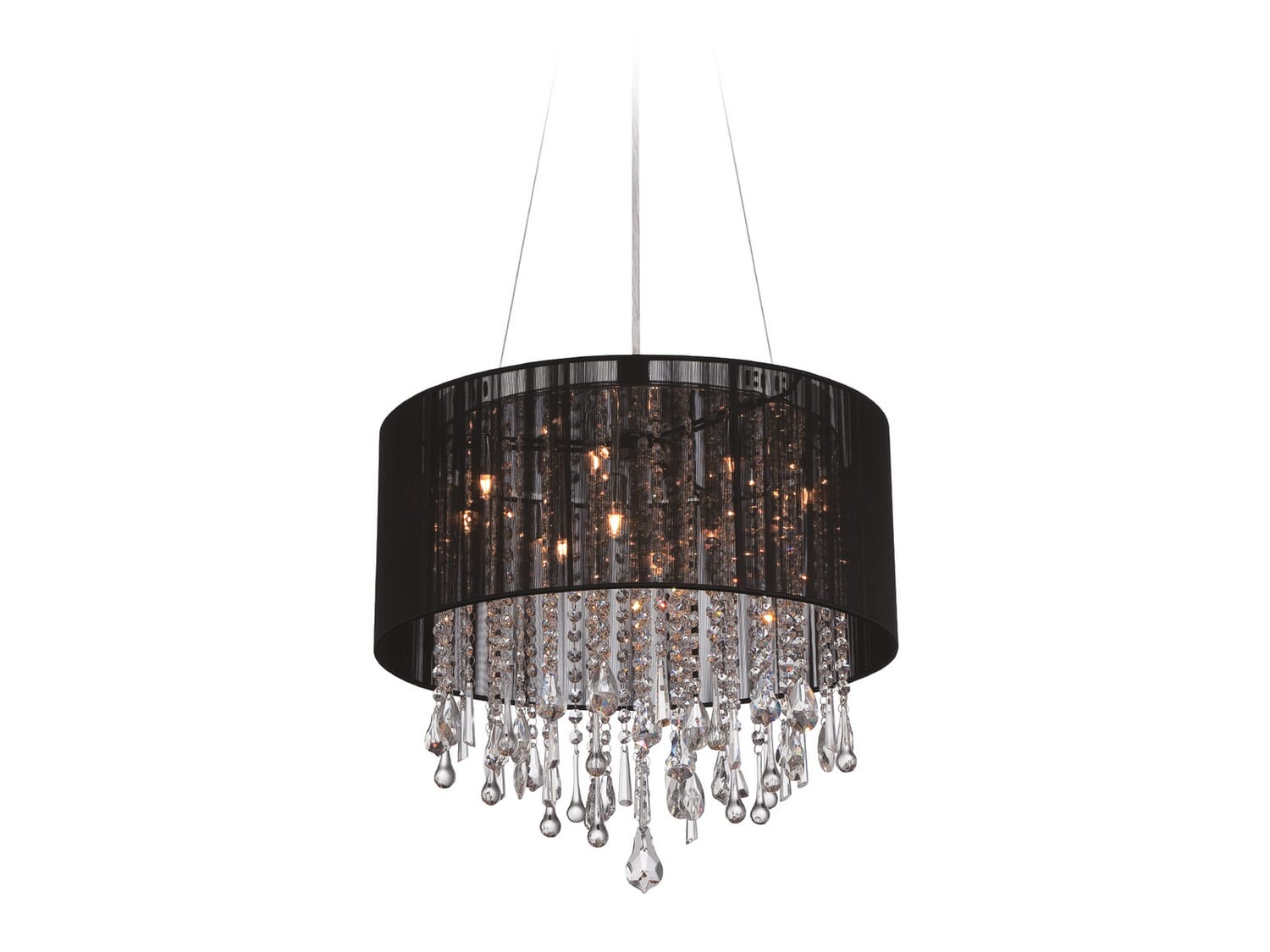 Beverly Dr. 12-Light 1Dual Mount with Flush & Hanging in Black Silk ...