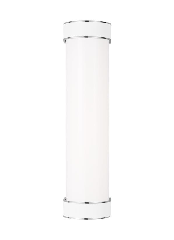 Monroe Bathroom Vanity Light in Polished Nickel And Gloss White by Kate ...