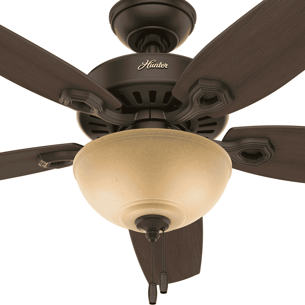 Hunter Builder Deluxe 2-Light 52" Indoor Ceiling Fan in New Bronze ...