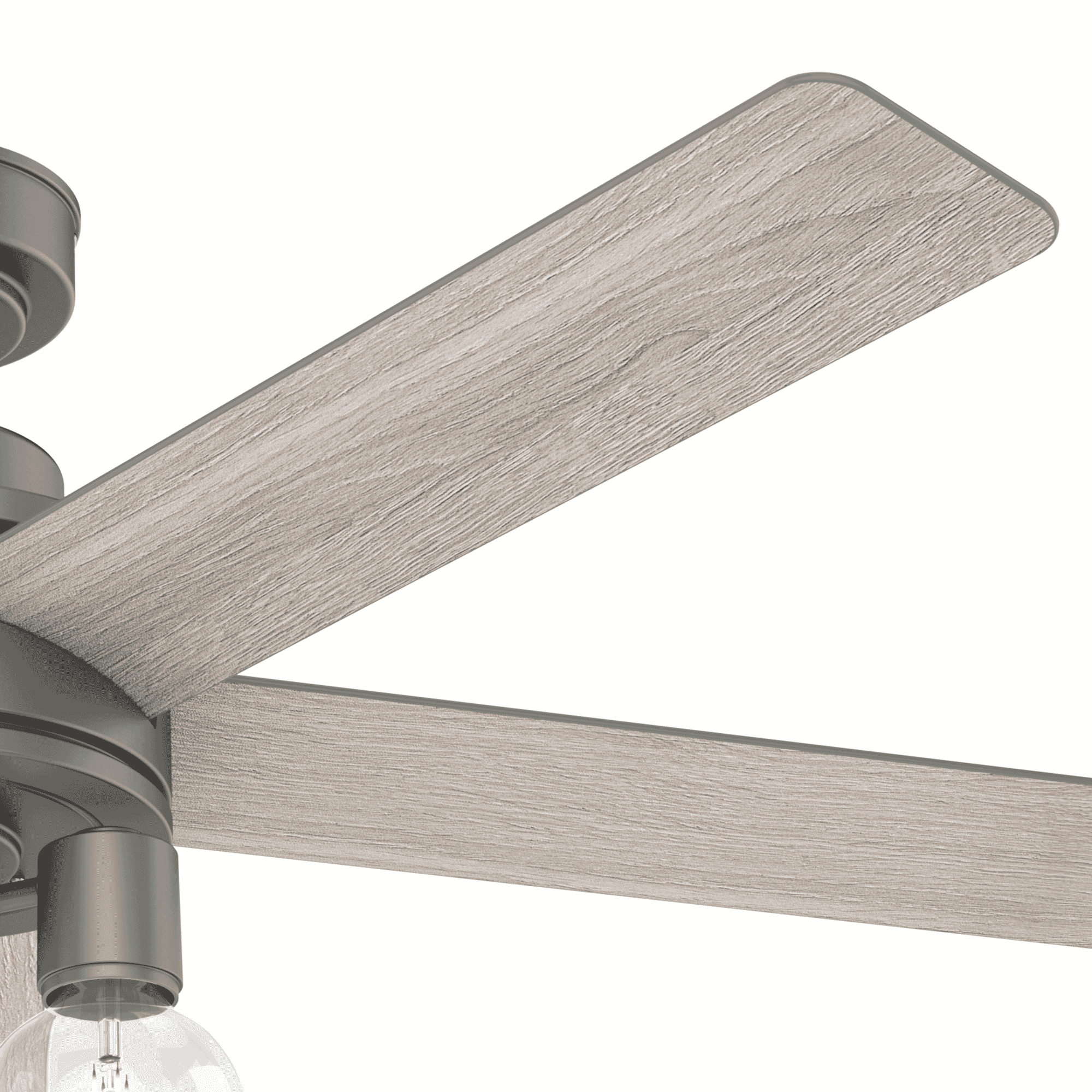 Hunter 3-Light 52" Indoor Ceiling Fan in Matte Silver - LightsOnline.com