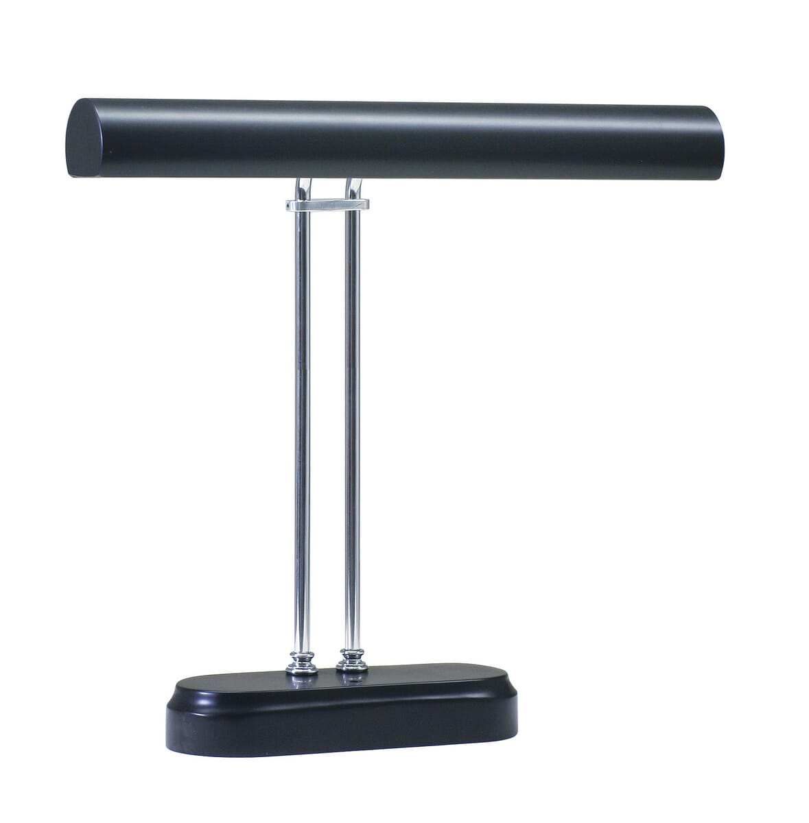 House of Troy Chrome and Black Digital Piano Lamp - LightsOnline.com
