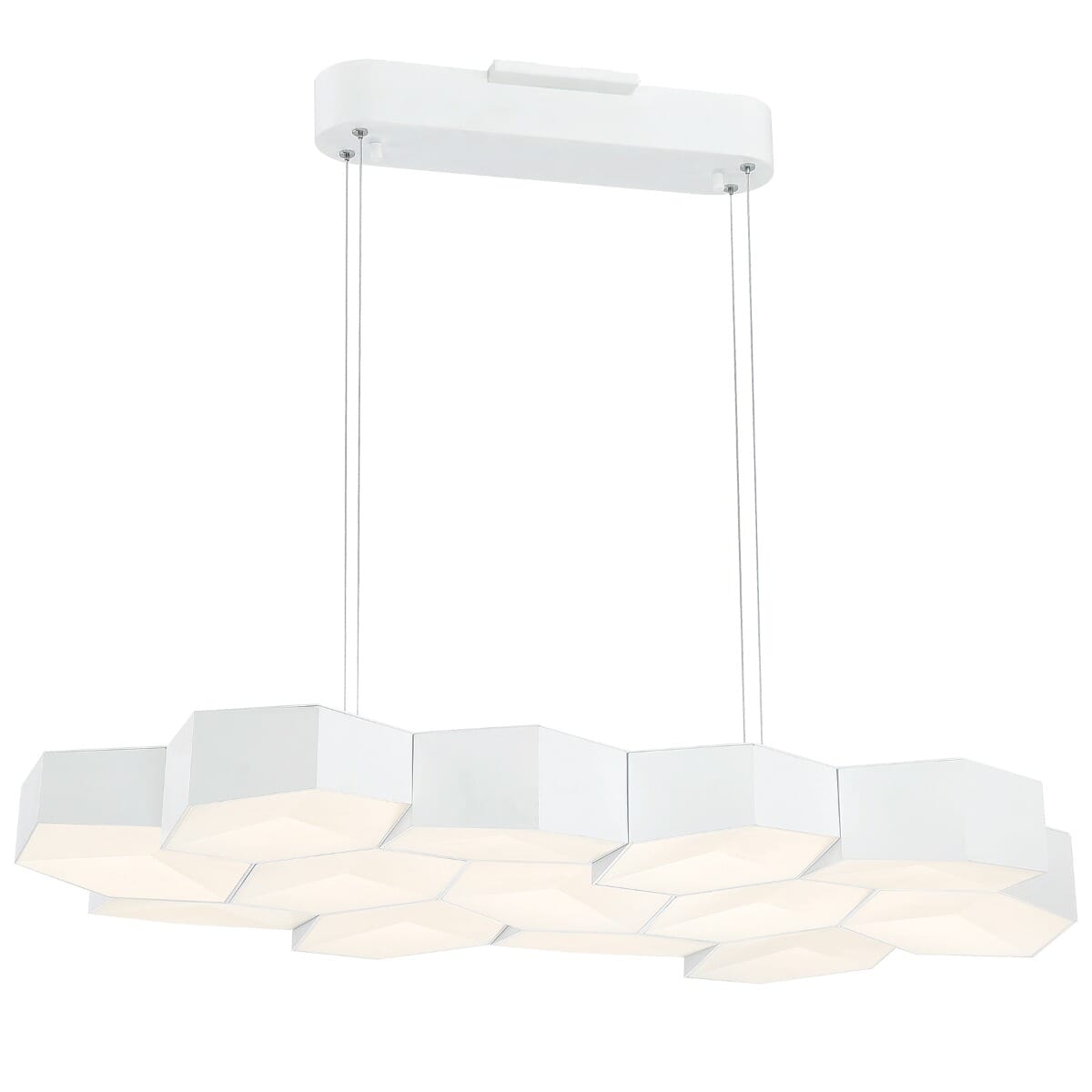 George Kovacs Hexacomb LED Pendant Light in Matte White - LightsOnline.com