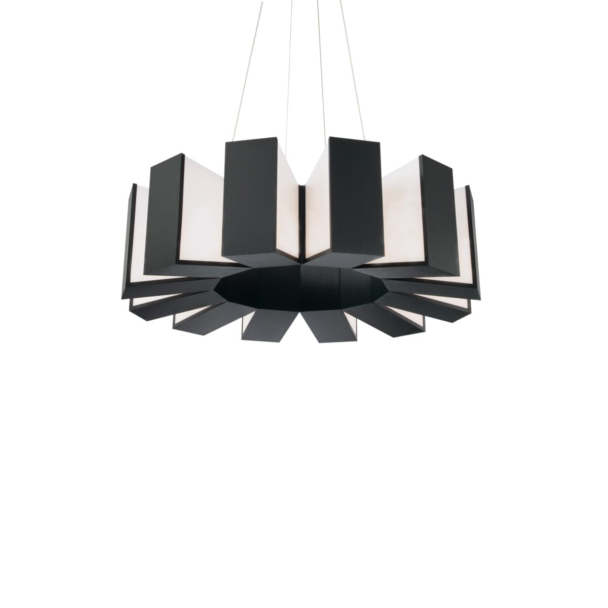 Chronos 12-Light LED Chandelier in Black - LightsOnline.com