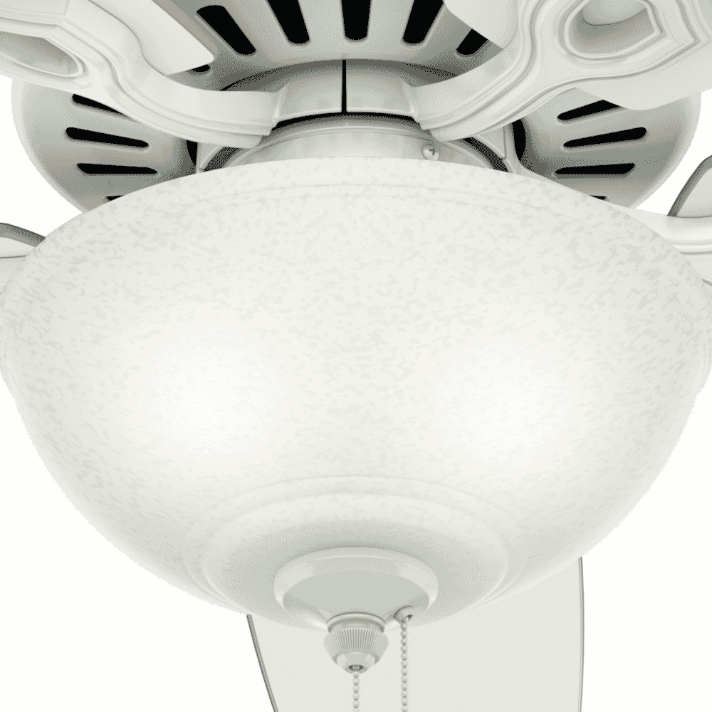 Hunter Builder Deluxe 2-Light 52" Indoor Ceiling Fan in White ...
