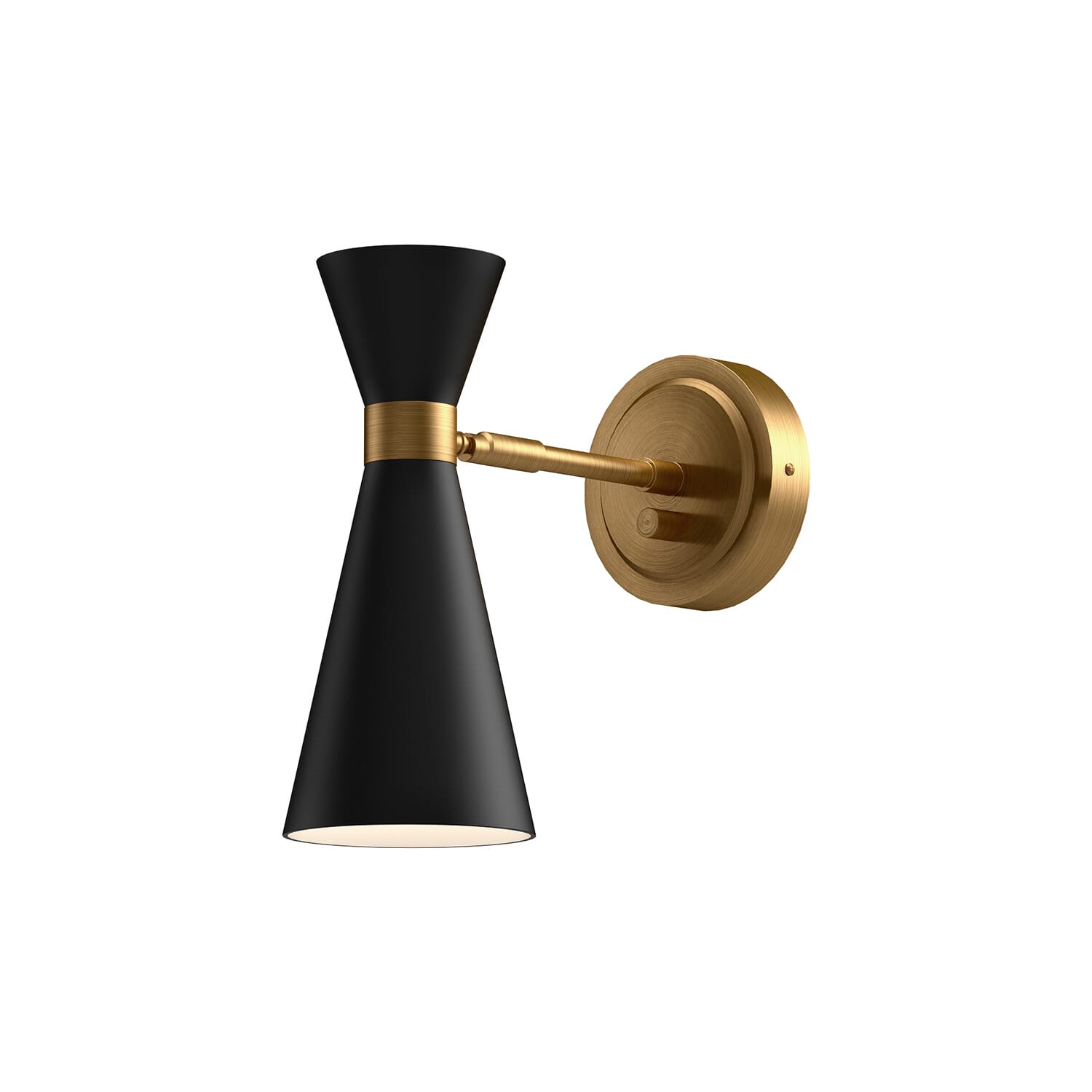 Aged Gold Matte Black One Light Vanity from the Blake Collection ...