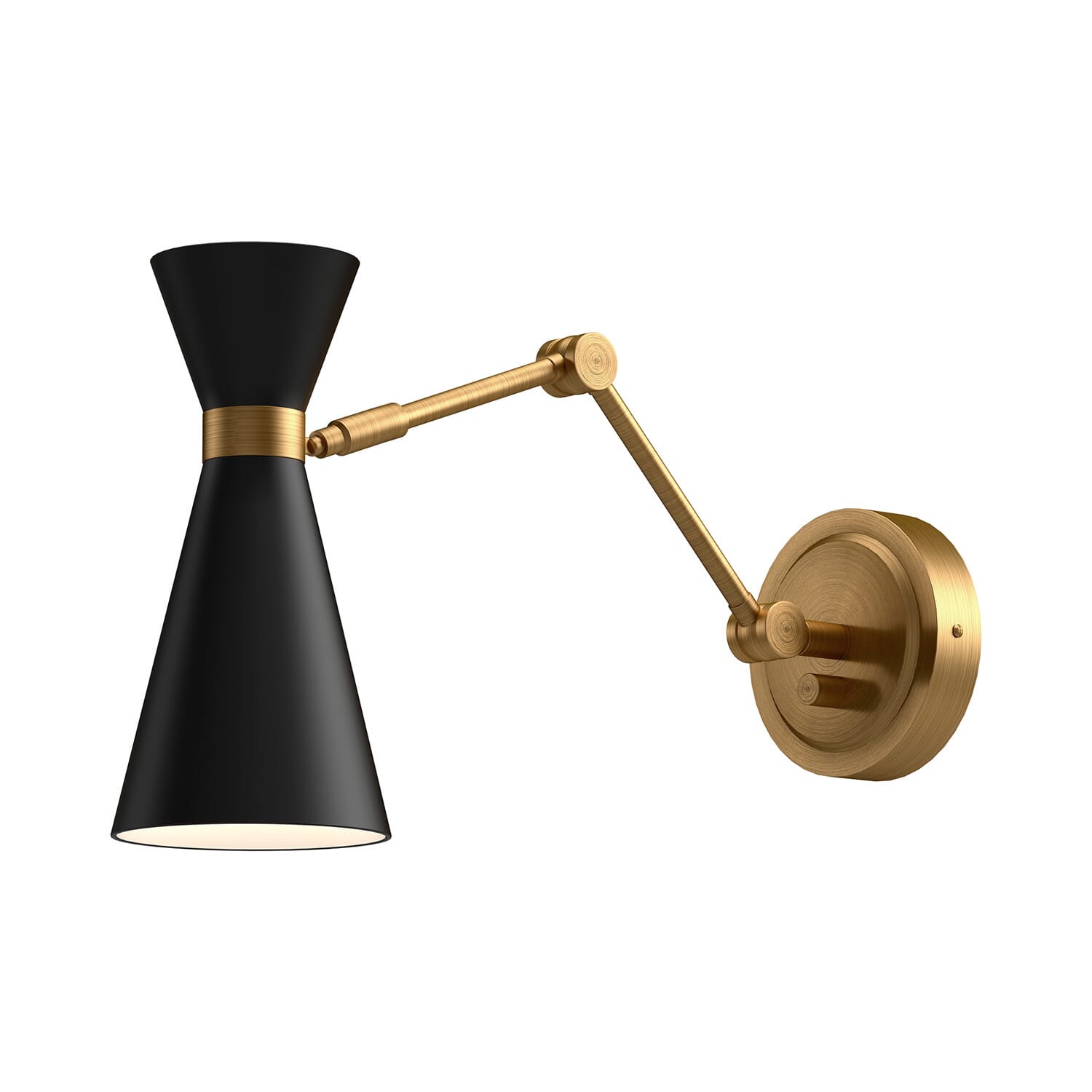 Aged Gold Matte Black One Light Vanity from the Blake Collection ...