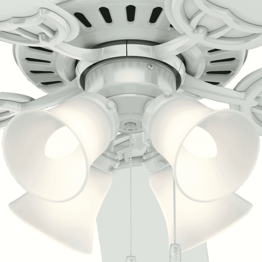 Hunter Studio Series 4-Light 52" Indoor Ceiling Fan in White ...