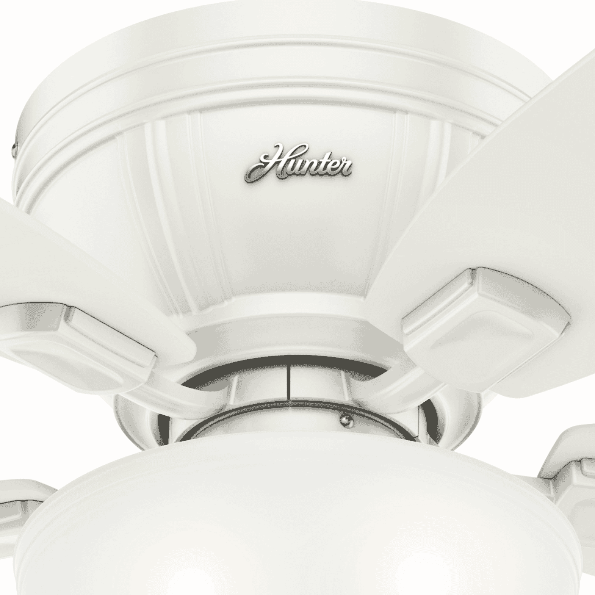 Hunter Kenbridge 3-Light 52" Indoor Flush Mount Ceiling Fan in Fresh ...