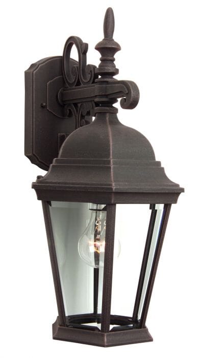 Rust One Light Wall Mount from the Straight Glass Cast Collection ...