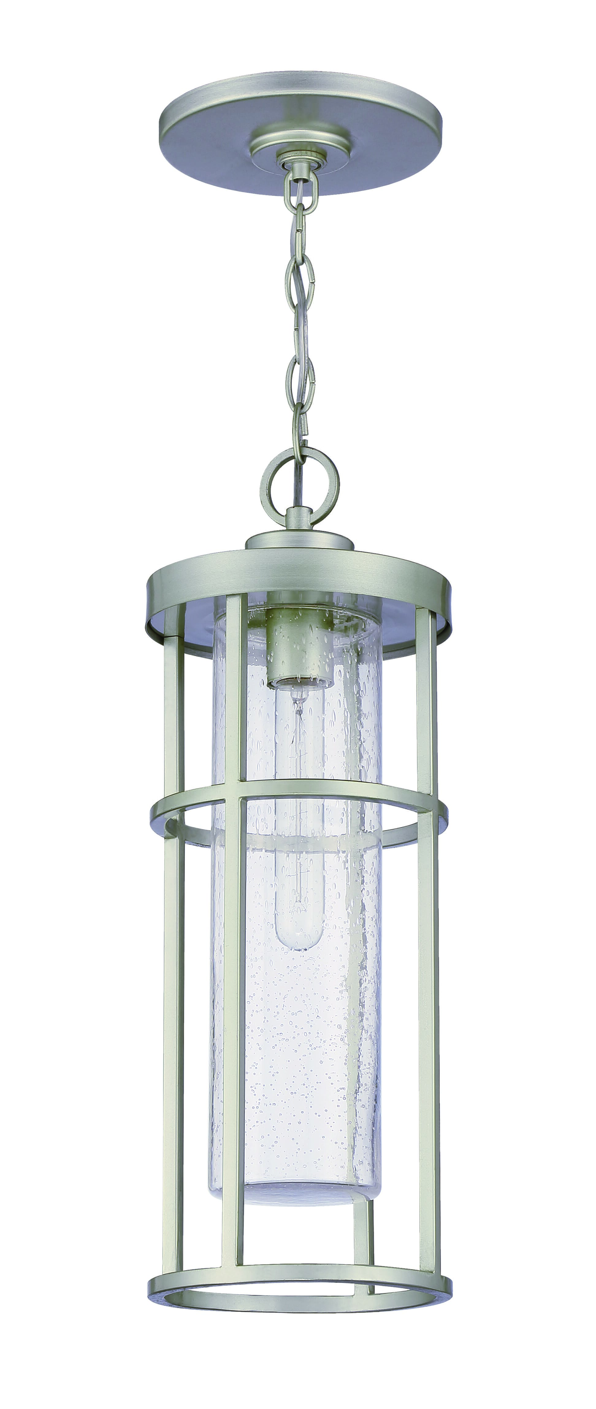 Satin Aluminum One Light Outdoor Pendant from the Encompass Collection ...