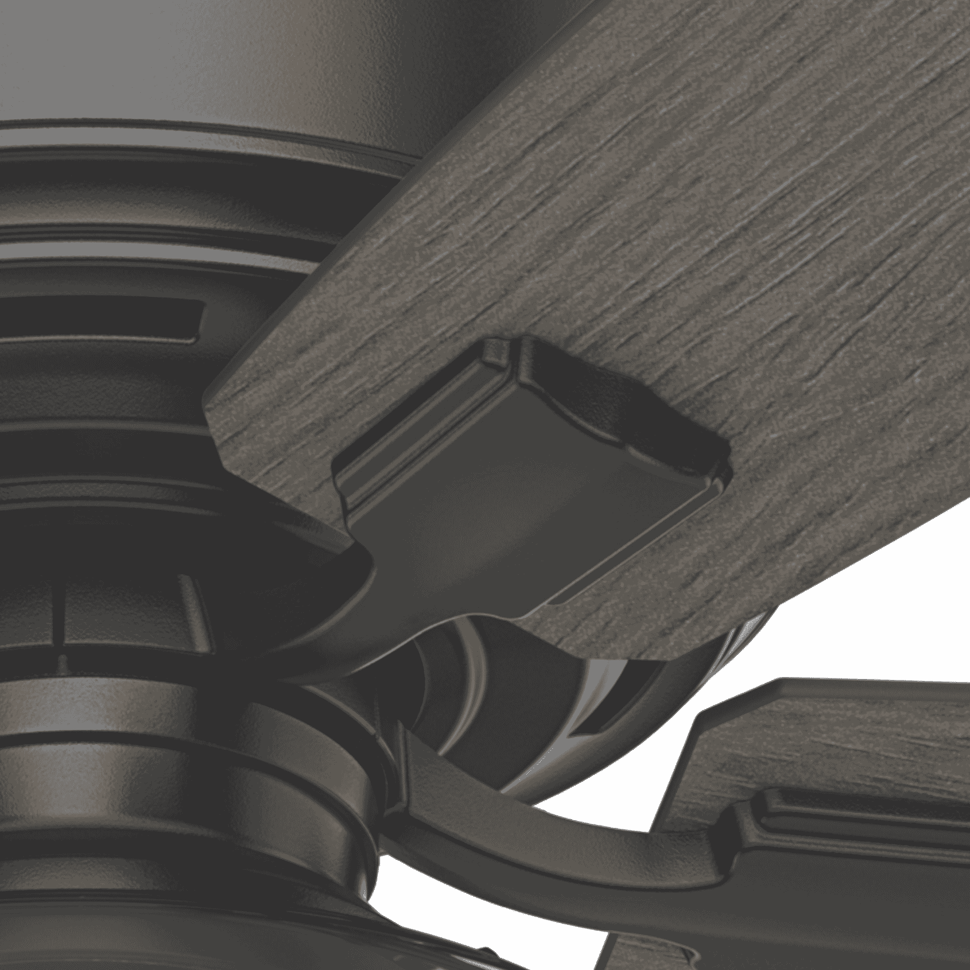 Hunter Bennett 52" Indoor Flush Mount Ceiling Fan in Matte Black ...